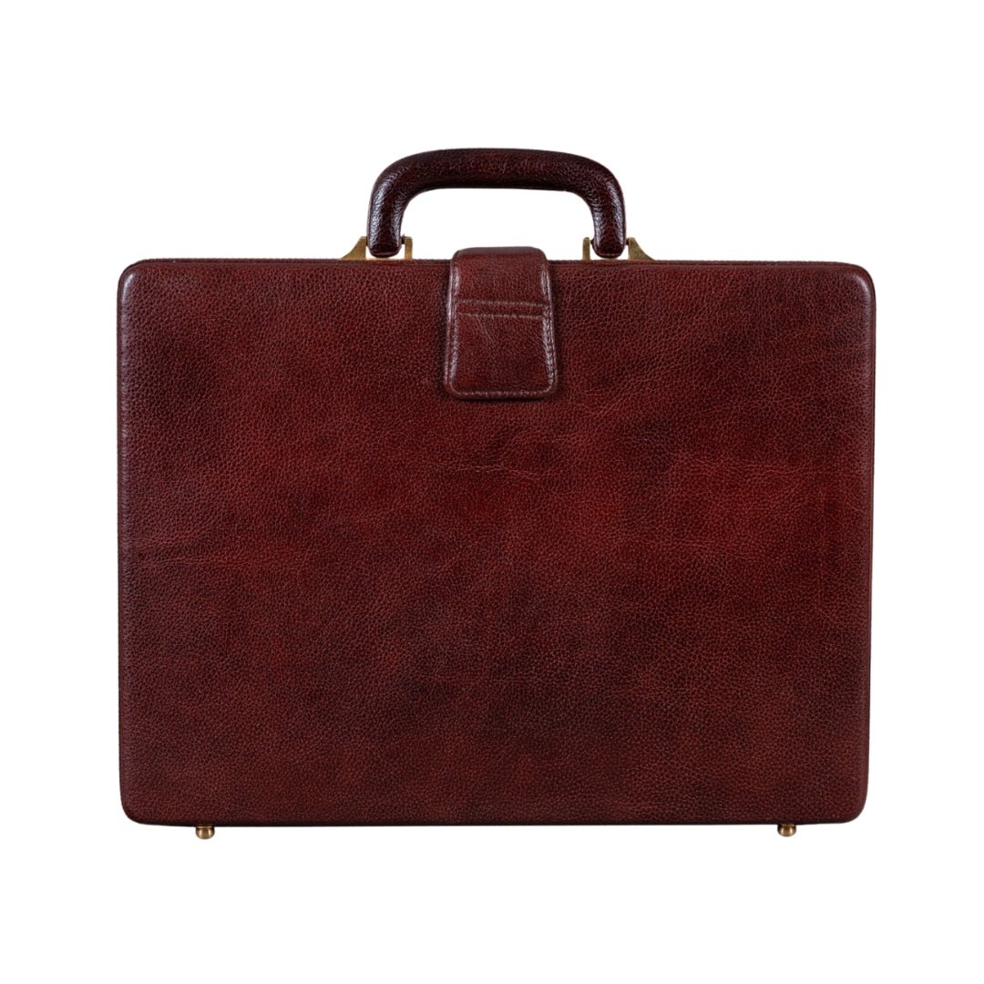 Executive Men's Leather Attache Briefcase – The J. Peterman Company