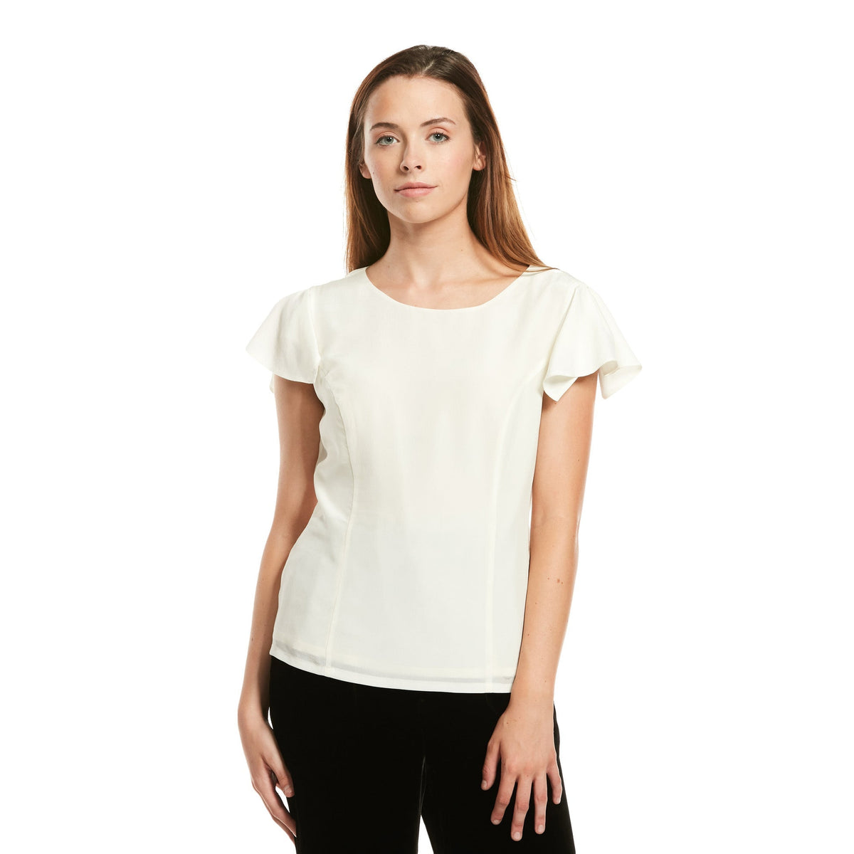 Flutter Sleeve Blouse - The J. Peterman Company