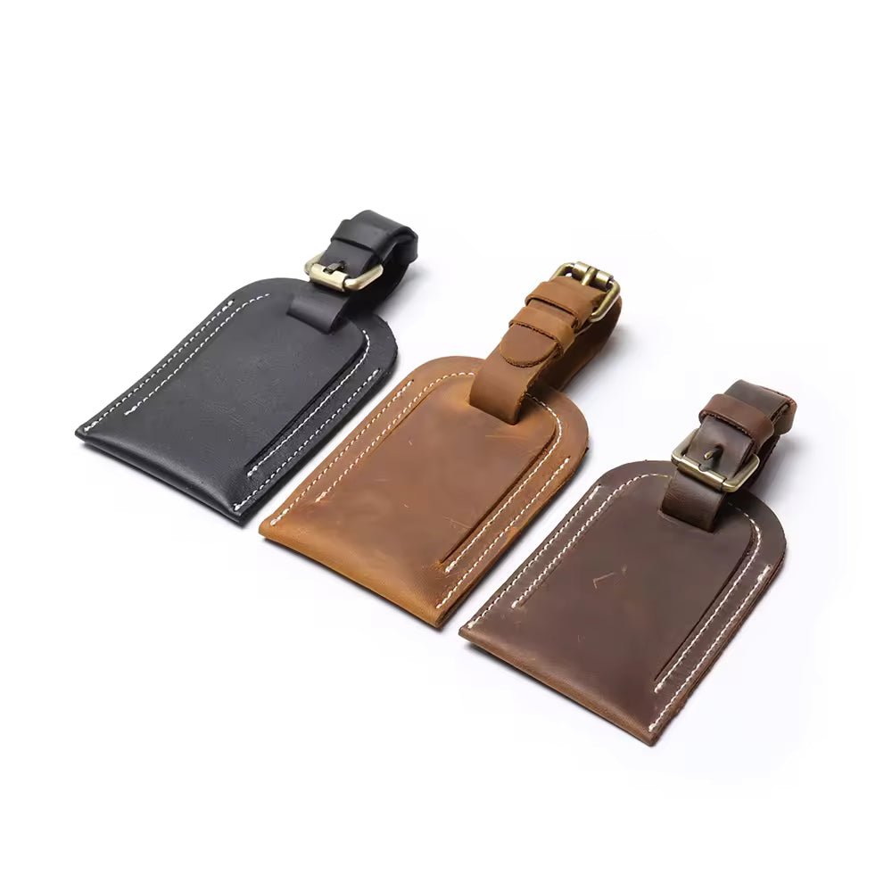 Full Grain Leather Luggage Tag – The J. Peterman Company