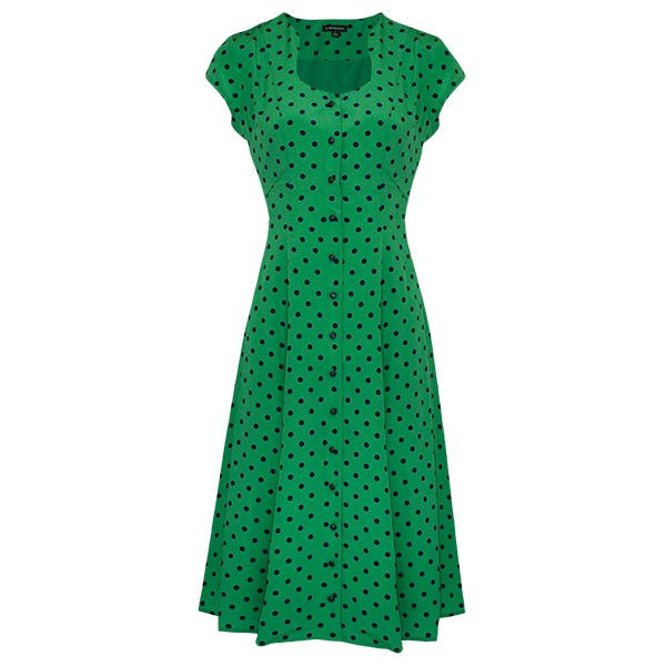 J. Peterman Women's Polka Dot Button Front Dress - The J. Peterman Company