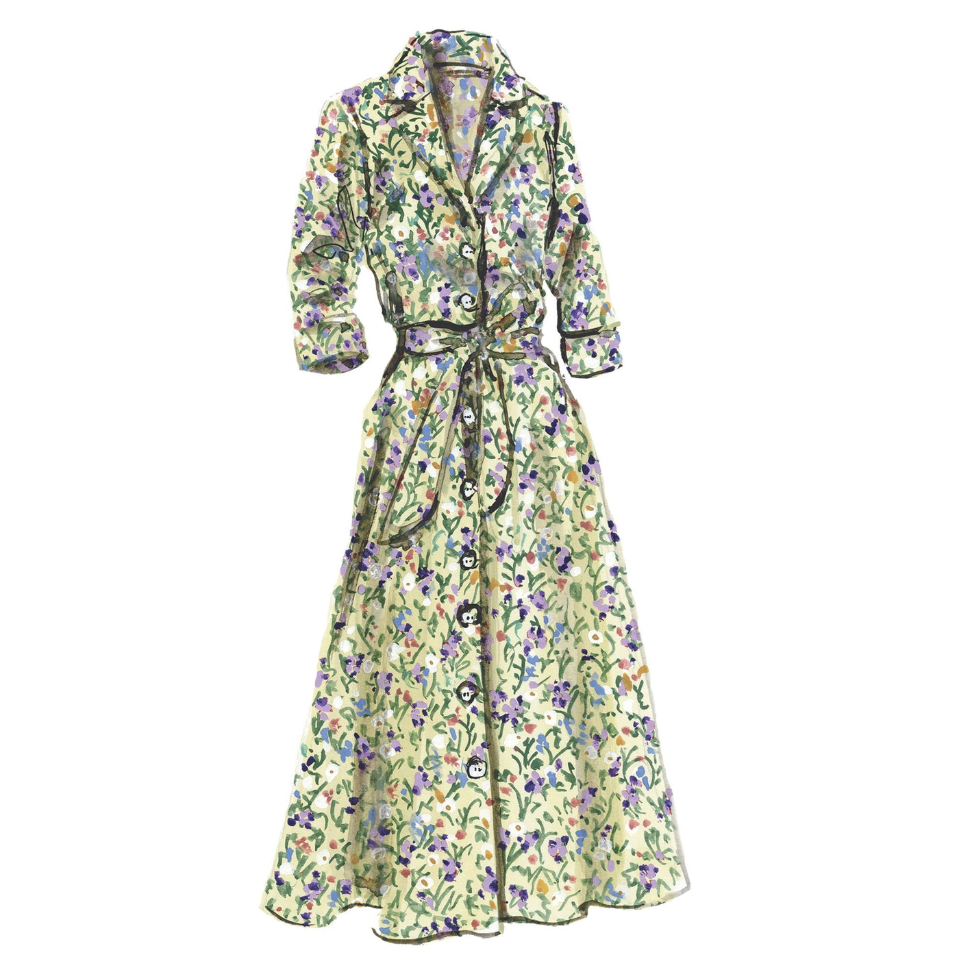 Long-Sleeve 1947 Dress - The J. Peterman Company