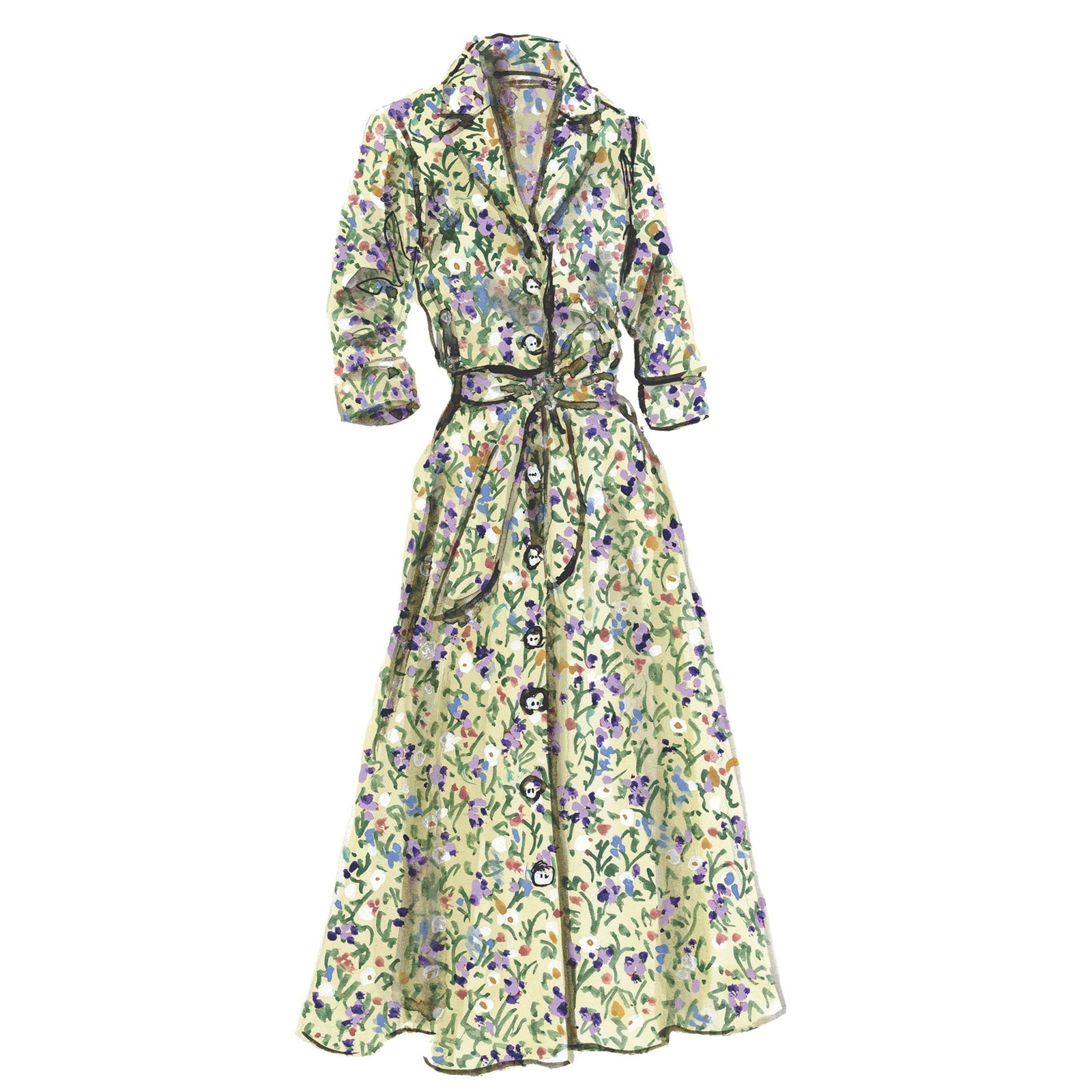 Long-Sleeve 1947 Dress - The J. Peterman Company