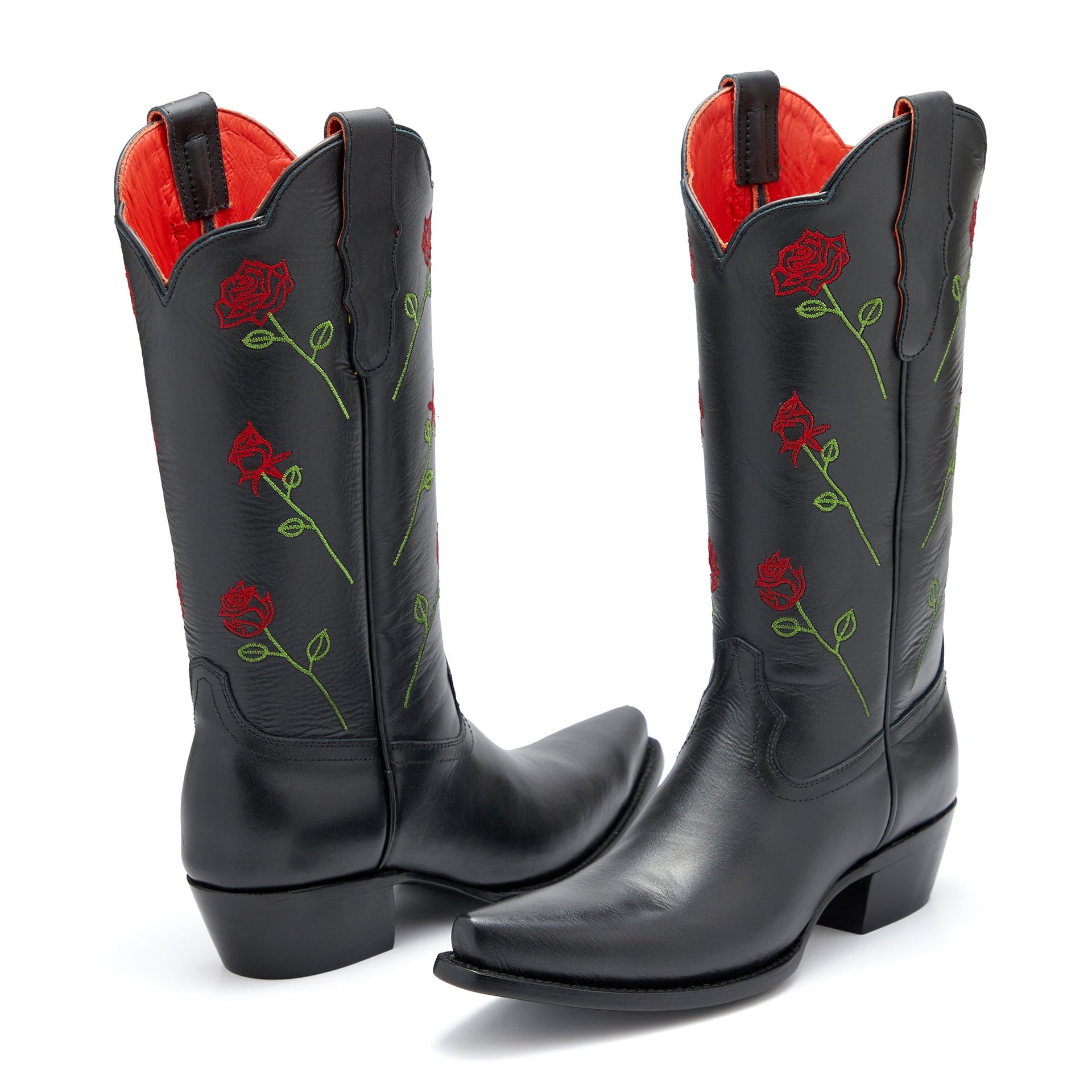 Red Rose Western Boots - The J. Peterman Company