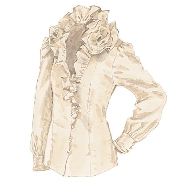 Ruffle Neck Blouse - The J. Peterman Company