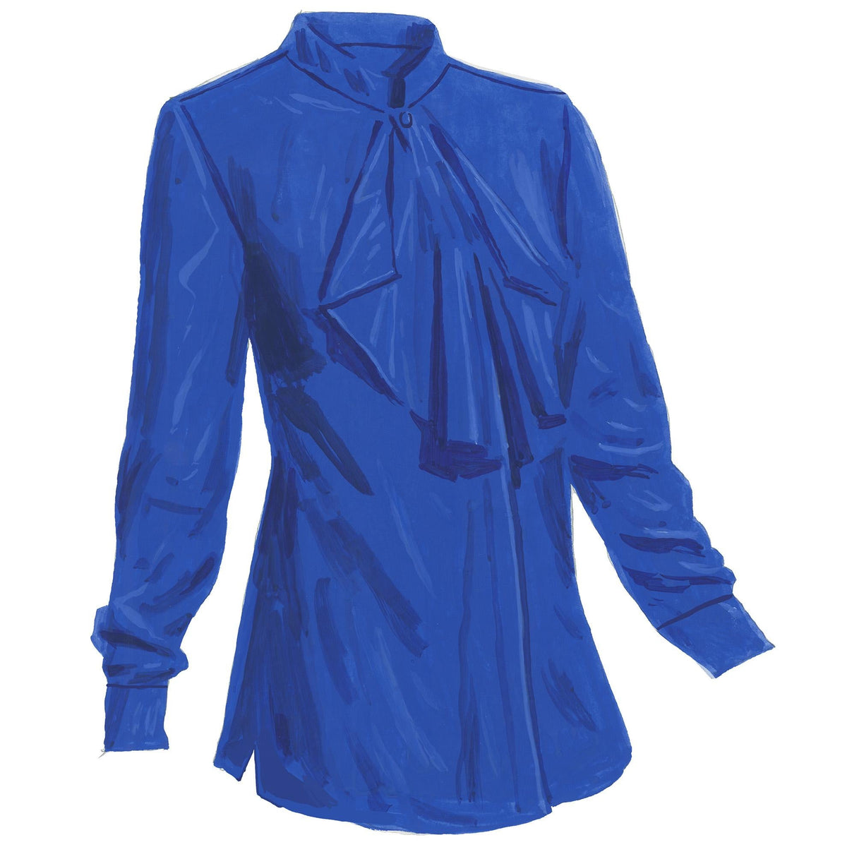 The High-neck Ruffle Blouse - The J. Peterman Company
