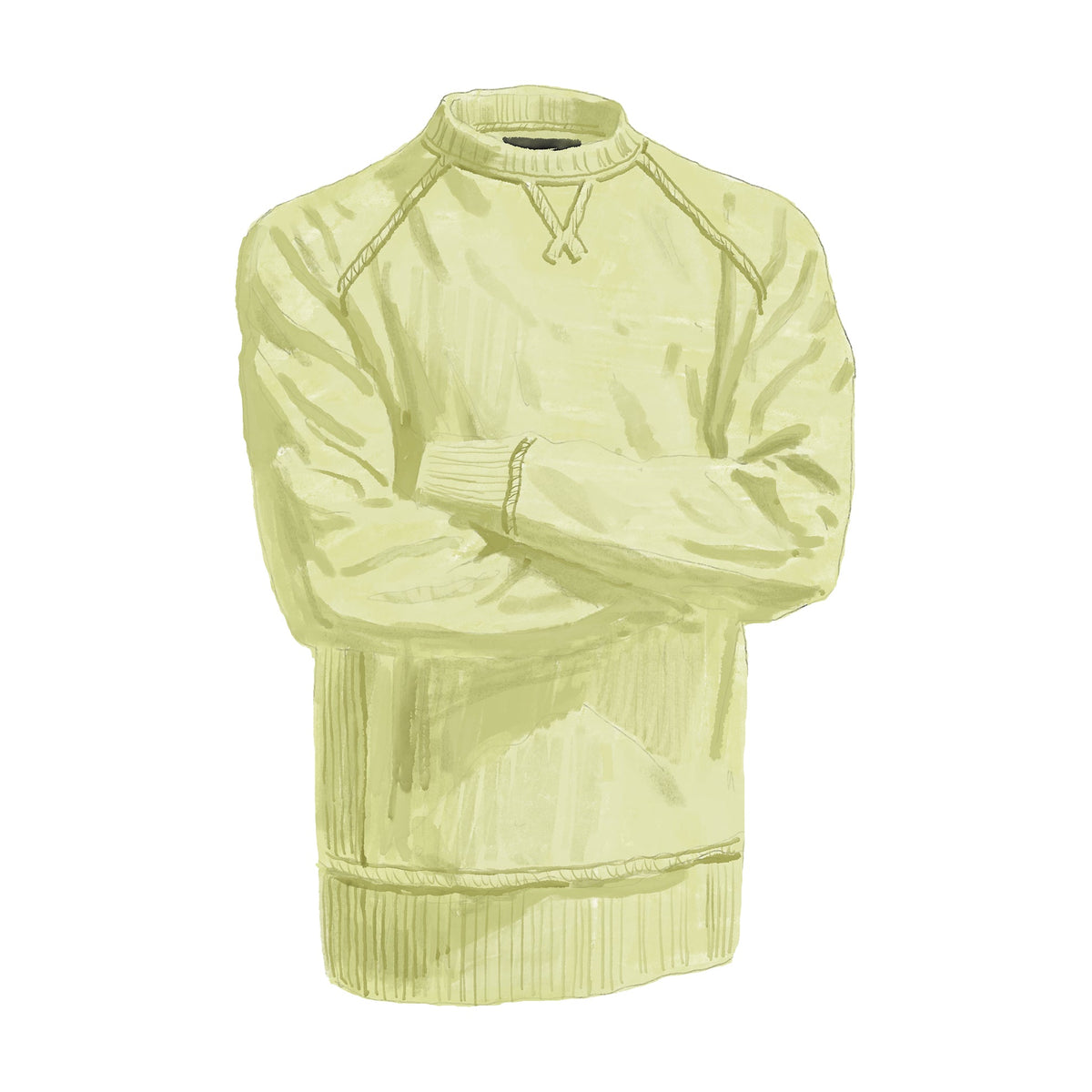 Chunky Ribbed Trim Sweatshirt - The J. Peterman Company