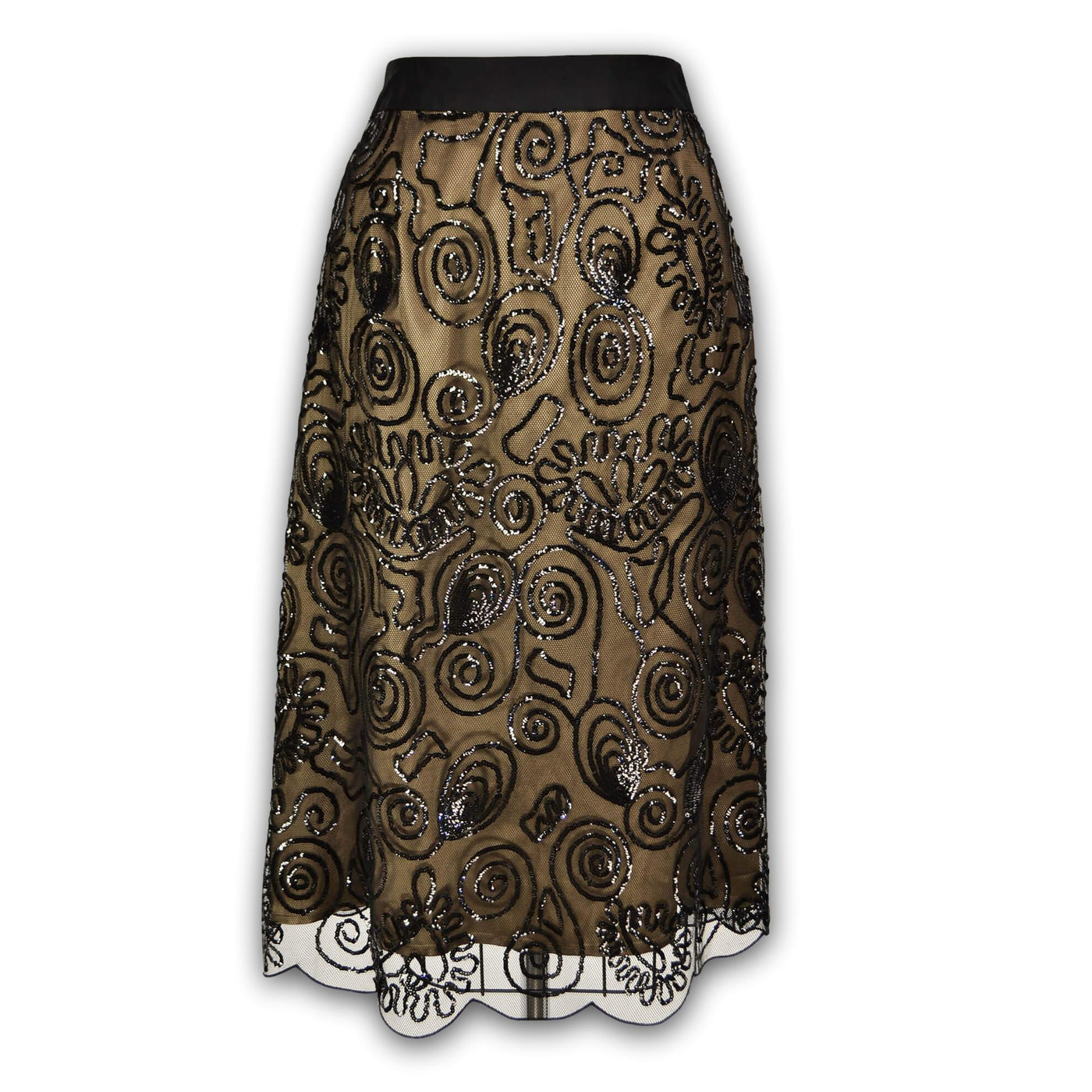 Victorian Sequin Overlay Skirt - The J. Peterman Company